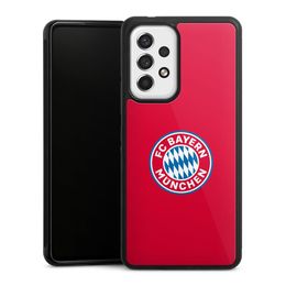 DeinDesign Galaxy A53 5G Handy Gallery Case Handyh&uuml;lle 9H Geh&auml;rtetes Glas R&uuml;ckseite H&uuml;lle Fc Bayern M&uuml;nchen Logo Fcb Gallery Case