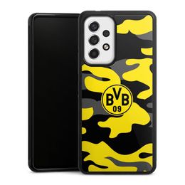 DeinDesign Galaxy A53 5G Handy Gallery Case Handyh&uuml;lle 9H Geh&auml;rtetes Glas R&uuml;ckseite H&uuml;lle Borussia Dortmund Bvb Merchandise Gallery Case