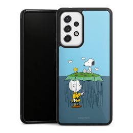 DeinDesign Galaxy A53 5G Handy Gallery Case Handyh&uuml;lle 9H Geh&auml;rtetes Glas R&uuml;ckseite H&uuml;lle Peanuts Snoopy Children Gallery Case