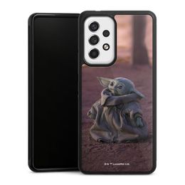 DeinDesign Galaxy A53 5G Handy Gallery Case Handyh&uuml;lle 9H Geh&auml;rtetes Glas R&uuml;ckseite H&uuml;lle Baby Yoda Star Wars The Child Gallery Case
