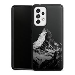 DeinDesign Galaxy A53 5G Handy Gallery Case Handyh&uuml;lle 9H Geh&auml;rtetes Glas R&uuml;ckseite H&uuml;lle Snow Mountain Top Mountain Gallery Case