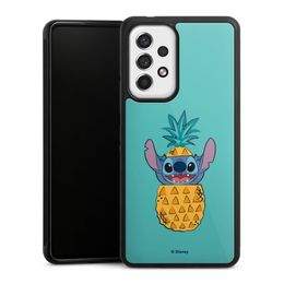 DeinDesign Galaxy A53 5G Handy Gallery Case Handyh&uuml;lle 9H Geh&auml;rtetes Glas R&uuml;ckseite H&uuml;lle Pineapple Lilo & Stitch Disney Gallery Case