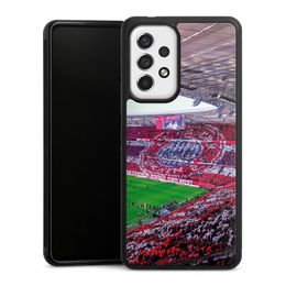DeinDesign Galaxy A53 5G Handy Gallery Case Handyh&uuml;lle 9H Geh&auml;rtetes Glas R&uuml;ckseite H&uuml;lle Stadium Fc Bayern M&uuml;nchen Fcb Gallery Case
