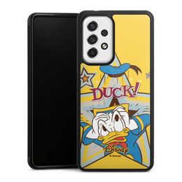 DeinDesign Galaxy A53 5G Handy Gallery Case Handyh&uuml;lle 9H Geh&auml;rtetes Glas R&uuml;ckseite H&uuml;lle Donald Duck Disney Official Licensed Product Gallery Case
