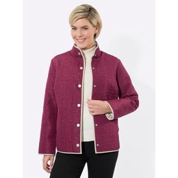 WITT Damen Steppjacke mit Kontrast-Paspelierung, bordeaux, Gr&ouml;&szlig;e 40