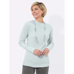 WITT Damen Rippshirt mit Stehkragen, kalkmint, Gr&ouml;&szlig;e 38