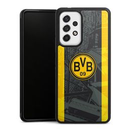 DeinDesign Galaxy A53 5G Handy Gallery Case Handyh&uuml;lle 9H Geh&auml;rtetes Glas R&uuml;ckseite H&uuml;lle Bvb Borussia Dortmund Stadium Gallery Case