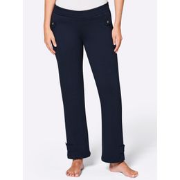 feel good Damen Dehnbund-Hose mit weitenverstellbarem Bein, marine, Gr&ouml;&szlig;e 36/38