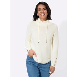 WITT Damen Langarm-Pullover mit &Ouml;senverzierung, ecru, Gr&ouml;&szlig;e 36