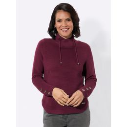 WITT Damen Langarm-Pullover mit &Ouml;senverzierung, royalblau, Gr&ouml;&szlig;e 40