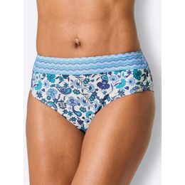 WITT Damen Bikini-Slip mit elastischem Bund, jeansblau-topas-bedruckt, Gr&ouml;&szlig;e 40