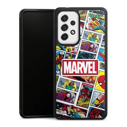 DeinDesign Galaxy A53 5G Handy Gallery Case Handyh&uuml;lle 9H Geh&auml;rtetes Glas R&uuml;ckseite H&uuml;lle Muster Comic Marvel Gallery Case