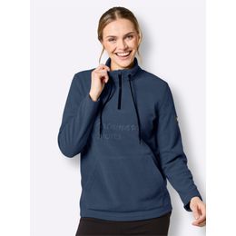 Catamaran Sports Damen Fleecepullover mit weitenregulierbarem Stehkragen, dunkelblau, Gr&ouml;&szlig;e 36/38
