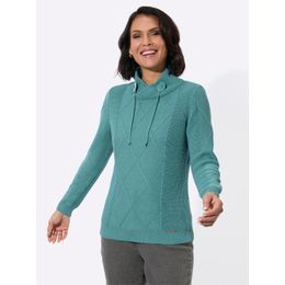 WITT Damen Pullover, ozean, Gr&ouml;&szlig;e 36