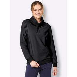 Catamaran Sports Damen Fleeceshirt mit Nahttaschen, schwarz, Gr&ouml;&szlig;e 36/38