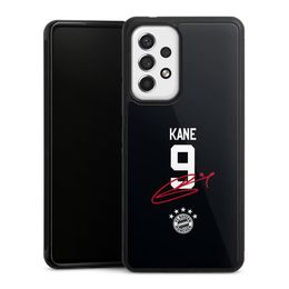 DeinDesign Galaxy A53 5G Handy Gallery Case Handyh&uuml;lle 9H Geh&auml;rtetes Glas R&uuml;ckseite H&uuml;lle Jersey Harry Kane Fc Bayern M&uuml;nchen Gallery Case