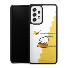 DeinDesign Galaxy A53 5G Handy Gallery Case Handyh&uuml;lle 9H Geh&auml;rtetes Glas R&uuml;ckseite H&uuml;lle Snoopy Peanuts Children Gallery Case