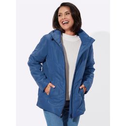 WITT Damen Steppjacke mit gesmokten Seitenpartien, jeansblau, Gr&ouml;&szlig;e 36
