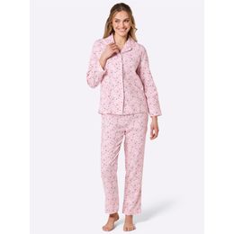 w&auml;schepur w&auml;schepur Damen Pyjama mit Schaf-Motiven, hellros&eacute;-ecru, Gr&ouml;&szlig;e 36/38