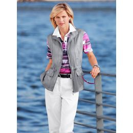 WITT Damen Longweste in Crash-Qualit&auml;t, grau, Gr&ouml;&szlig;e 40