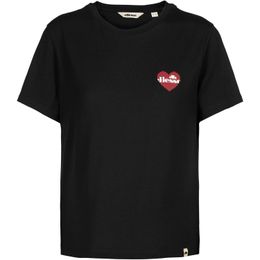 Ellesse Heart T-Shirt Damen - Gr&ouml;&szlig;e M - schwarz