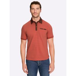 Marco Donati Herren Kurzarmshirt mit Strukurmuster, terra, Gr&ouml;&szlig;e 44/46