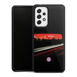 DeinDesign Galaxy A53 5G Handy Gallery Case Handyh&uuml;lle 9H Geh&auml;rtetes Glas R&uuml;ckseite H&uuml;lle Stadium Fcb Fc Bayern M&uuml;nchen Gallery Case