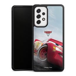 DeinDesign Galaxy A53 5G Handy Gallery Case Handyh&uuml;lle 9H Geh&auml;rtetes Glas R&uuml;ckseite H&uuml;lle Cars Official Licensed Product Lightning Mcqueen 95 Gallery Case