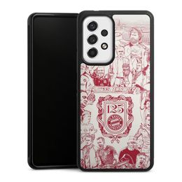 DeinDesign Galaxy A53 5G Handy Gallery Case Handyh&uuml;lle 9H Geh&auml;rtetes Glas R&uuml;ckseite H&uuml;lle Fcb 125 Jahre Fc Bayern M&uuml;nchen Official Licensed Product Gallery Case