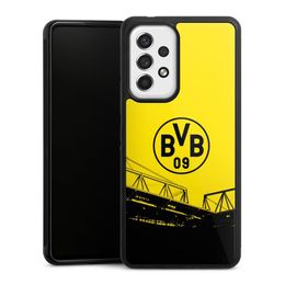 DeinDesign Galaxy A53 5G Handy Gallery Case Handyh&uuml;lle 9H Geh&auml;rtetes Glas R&uuml;ckseite H&uuml;lle Bvb Merchandise Borussia Dortmund Gallery Case