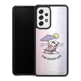 DeinDesign Galaxy A53 5G Handy Gallery Case Handyh&uuml;lle 9H Geh&auml;rtetes Glas R&uuml;ckseite H&uuml;lle Snoopy Official Licensed Product Peanuts Gallery Case
