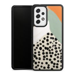 DeinDesign Galaxy A53 5G Handy Gallery Case Handyh&uuml;lle 9H Geh&auml;rtetes Glas R&uuml;ckseite H&uuml;lle Boho Abstract Kunst Gallery Case