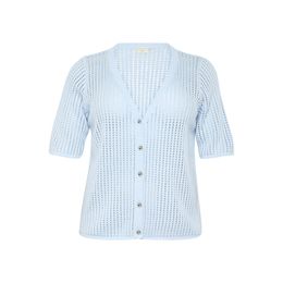 Kaffe Curve Strickjacke Damen Gr&ouml;&szlig;e 7XL himmelblau