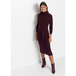 bonprix Strickkleid, rot, Gr.40/42 (M), Attraktives Strickkleid mit praktischem Bindeband um die Taille.