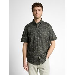 Tom Tailor Hemd Herren Gr&ouml;&szlig;e M oliv / schwarz / wei&szlig;