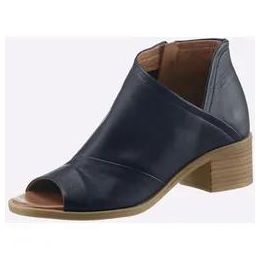 Sandalette Andrea Conti, Damen, Gr. 38, blau (marine), Leder, Schuhe Sommerboots Ankleboots Schaftsandale