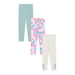 Cool Club Leggings M&auml;dchen Gr&ouml;&szlig;e 116 hellbeige / hellblau / pink / hellpink