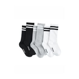 Nowear Socken M&auml;dchen Gr&ouml;&szlig;e 40/42 grau / schwarz / wei&szlig;