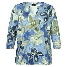 Rundhals-Shirt 3/4 Arm Via Appia Due blau, 48