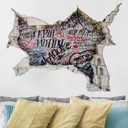 Bilderwelten Wandtattoo Spr&uuml;che Industrial 3D-Effekt Wandaufkleber - Verona - Romeo & Julia - Beton Jugendzimmer