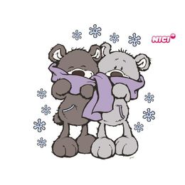 Bilderwelten Wandtattoo Tiere modern selbstklebend Wandaufkleber - NICI - Winter Bears - B&auml;r Kinderzimmer Baby M&auml;dchen Jungen