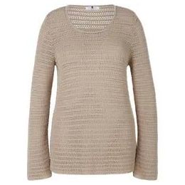 Rundhals-Pullover Anna Aura beige, 40