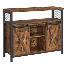 Boxxx Kommode, Braun, Schwarz, Holzwerkstoff, Vintage, 3 F&auml;cher, 100x80x33 cm, Typenauswahl, Beim&ouml;bel erh&auml;ltlich, stehend, Wohnzimmer, Kommoden & Sideboards, Kommoden