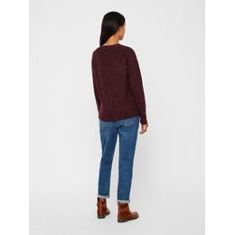 V&eacute;ro Moda VERO MODA Damen Rundhalspullover "VMDOFFY LS O-NECK BLOUSE GA NOOS", lila, Gr. S, meliert, Strick, Obermaterial: 94% Polyester, 3% Elasthan, 3%