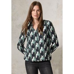 Cecil Damen Langarmbluse, gr&uuml;n, Gr. XXL, bedruckt, Stoff, 100% Viskose, Blusen