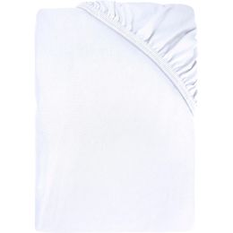 Spannbettlaken Dyckhoff "Uni", wei&szlig;, B:180cm L:200cm, Jersey, Obermaterial: 95% Baumwolle, 5% Elasthan, Bettlaken, Spannbettlaken, Angenehm weich, besonders flexibel, bis 25cm Matratzenh&ouml;he