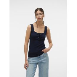 V&eacute;ro Moda VERO MODA Damen Tr&auml;gertop "VMCAISA SL SHORT TOP JRS GA", blau, Gr. XS, unifarben, Jersey, Obermaterial: 95% Baumwolle, 5% Elasthan, Tops