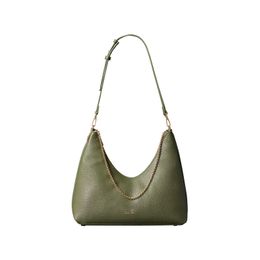 Calvin Klein Damen Schultertasche "EMBLEM HW PEBBLE SHOULDER BAG"cypress, Lederimitat, Taschen, Schultertasche, Umh&auml;ngetasche, Hobo Bag mit