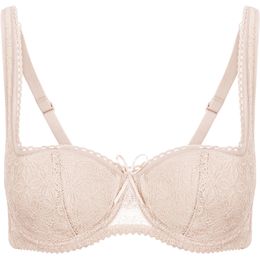 SuSa Damen Dirndl-BH "Wiesn Zauber", Gr. 95, beige, Spitze, Obermaterial: 52% Baumwolle, 40% Polyamid, 8% Elasthan, unifarben, BHs, Soft-Cups,