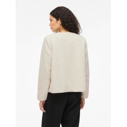 Vila Damen Pl&uuml;schjacke "VIADA TEDDY JACKET", beige, Gr. 34, unifarben, Pl&uuml;sch, Obermaterial: 100% Polyester, Jacken, Kunstfaser